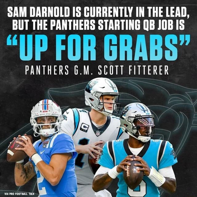SAM DARNOLD IS GURRENTLY IN THE LEAD, BUT THE PANTHERS STARTING QB JOB ...