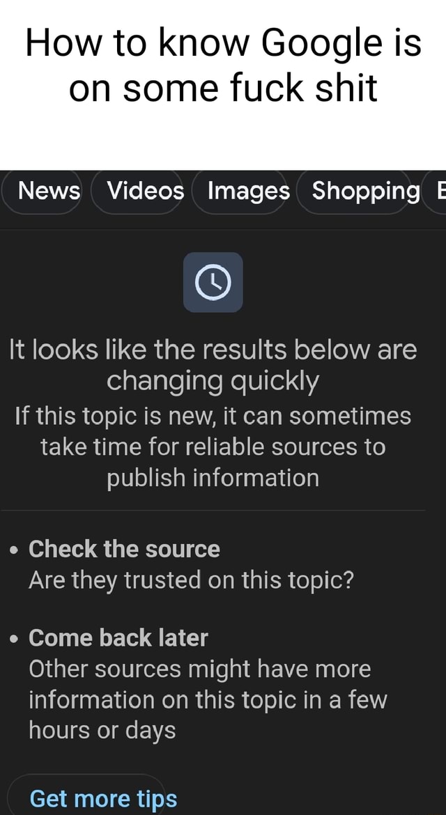 How to know Google is on some fuck shit News Videos Images Shopping It ...