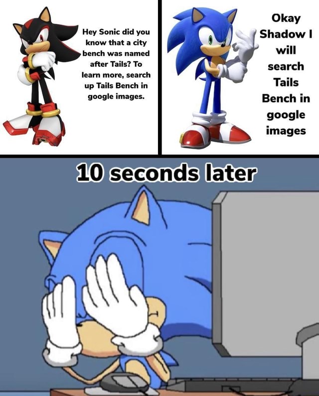 Hey Sonic did you know that a city bench was named after Tails? To ...