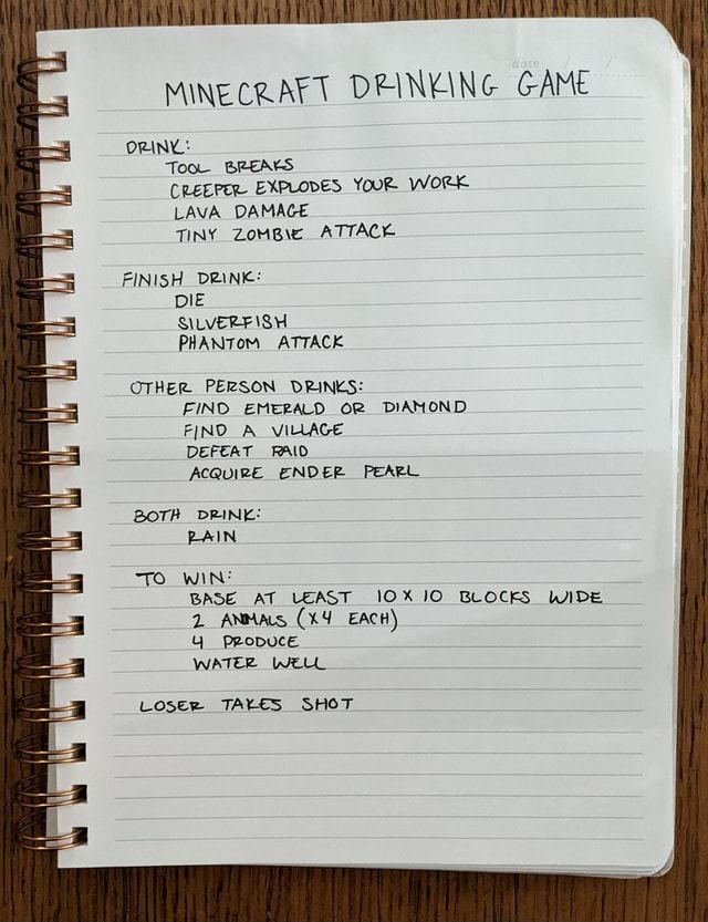 MINECRAP DRINKING GAME ORIN: Too BREAKS CREEPER EXPLODES YOUR WORK LAVA ...