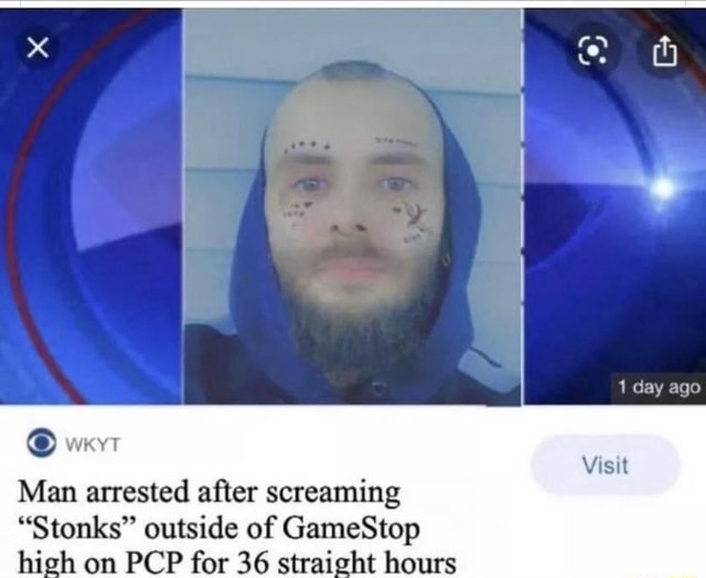 Didn't know you could get arrested for this. 🤣 - day ago Visit Man ...