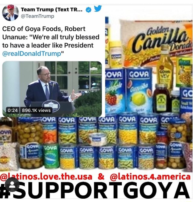 Q CEO of Goya Foods, Robert Unanue: "We're all truly blessed to have a ...