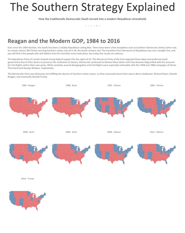 The Southern Strategy Explained How the traditionally Democratic South ...