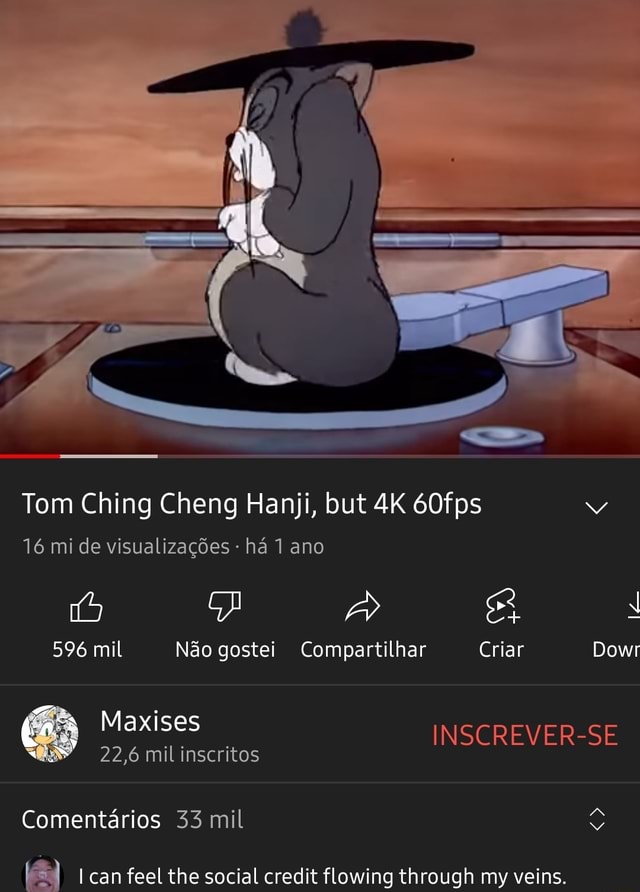 Tom Ching Cheng Hanji, but 60fps 16 mi de visualizações - há 1 ano 596 ...