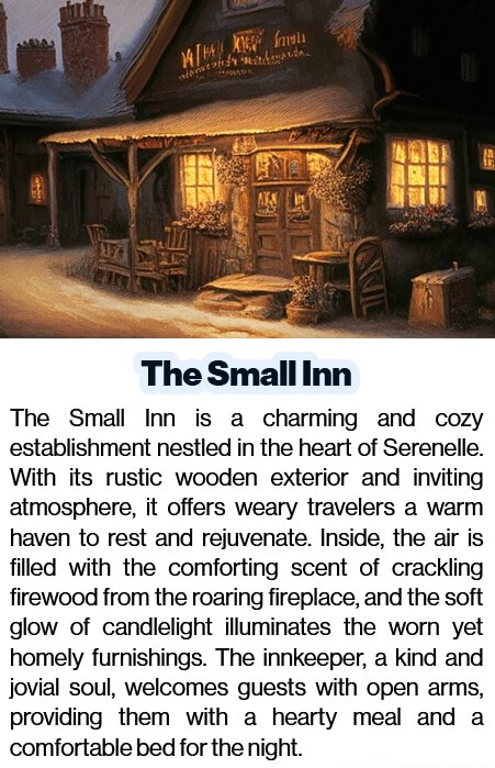 The Small inn The Small Inn is a charming and cozy establishment ...