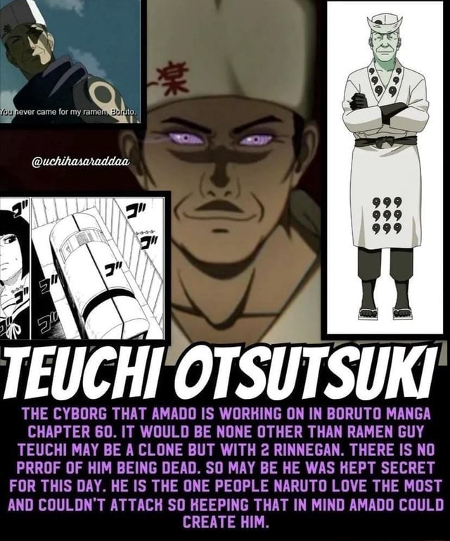 @uchihasahaddaa TEUCHI OTSUTSUKI THE CYBORG THAT AMADO IS WORKING ON IN ...
