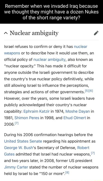 Remember when we invaded Iraq because we thought they might have a ...