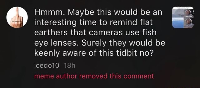 Hmmm. Maybe this would be an interesting time to remind flat earthers ...