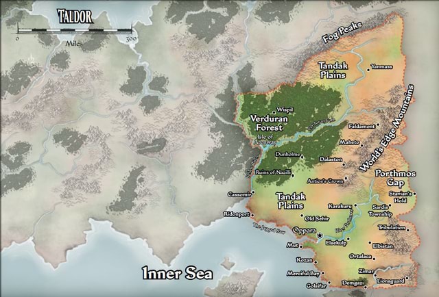 RPG - TALDOR Tandak Plains Verduran Forest Porthmos Gap Tandak Inner ...