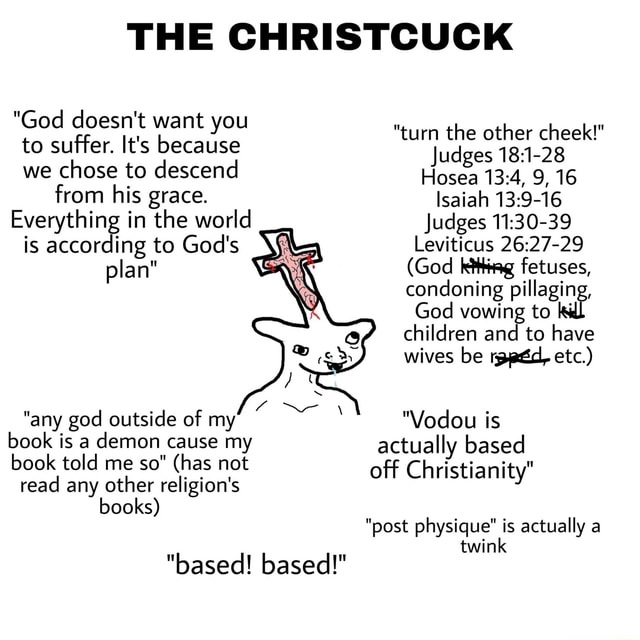 THE CHRISTCUCK "God doesn't want you 1 "turn the other cheek!" to ...