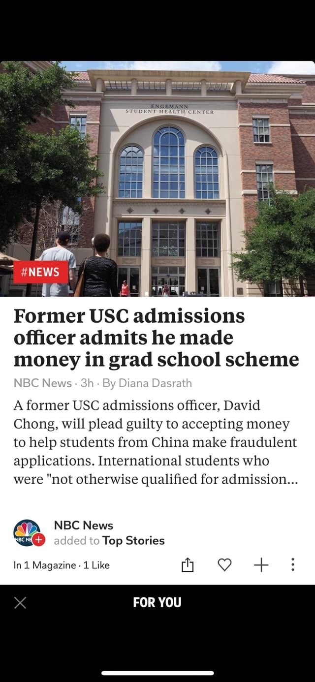 Our true education system - NEWS Former USC admissions officer admits ...