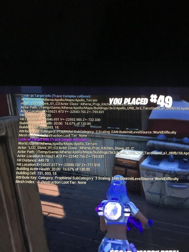 Target info (Trace Complex collision) PLACED -01_C3'Actor Class ...