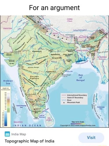 For an argument ap 'Topographic Map of India - iFunny Brazil