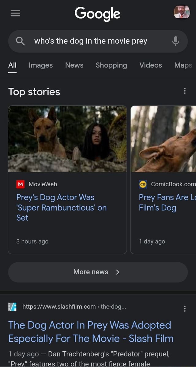 = Google Q. who's the dog in the movie prey All Images News Shopping ...
