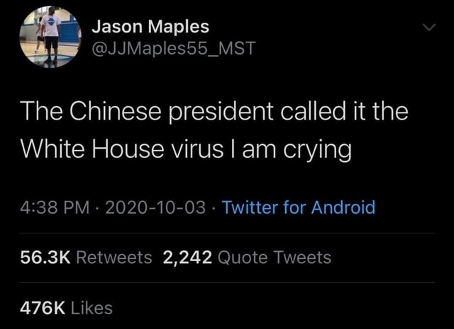 Jason Maples id MST The Chinese president called it the White House ...