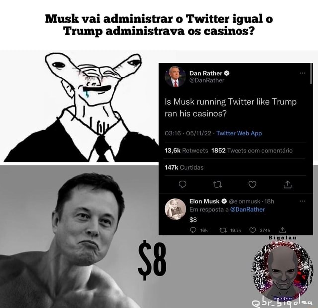 Musk vai administrar o Twitter igual o Trump administrava os casinos ...