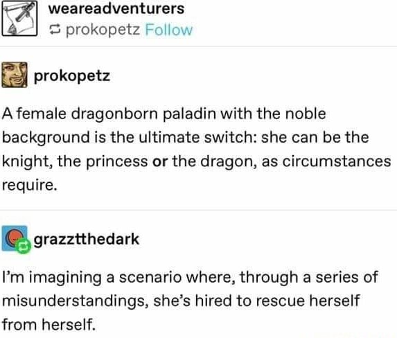 Weareadventurers I prokopetz Follow prokopetz A female dragonborn ...