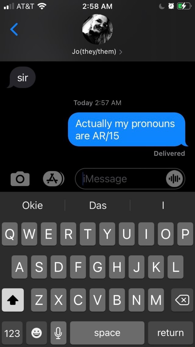 "ATaT AM sir Today AM Actually my pronouns are Delivered (A) C Mess age ...