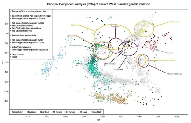 2.00 008- Principal Component Analysis (PCA) of ancient West Eurasian ...