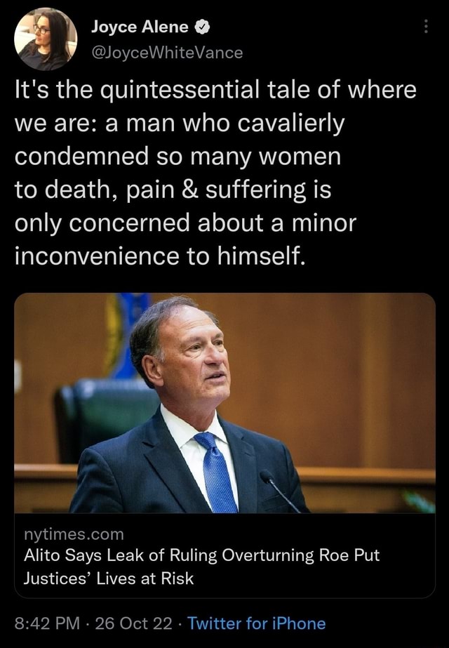 Joyce Alene @ @JoyceWhiteVance It's the quintessential tale of where we ...