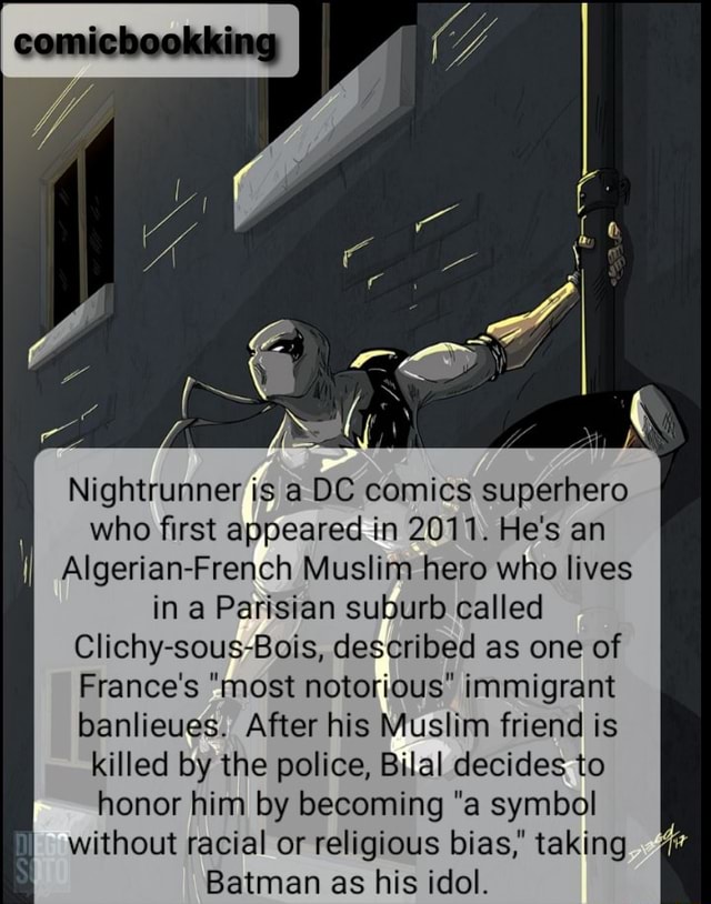 Nightrunner is a DC comics superhero who first appeared in 2011. He's ...