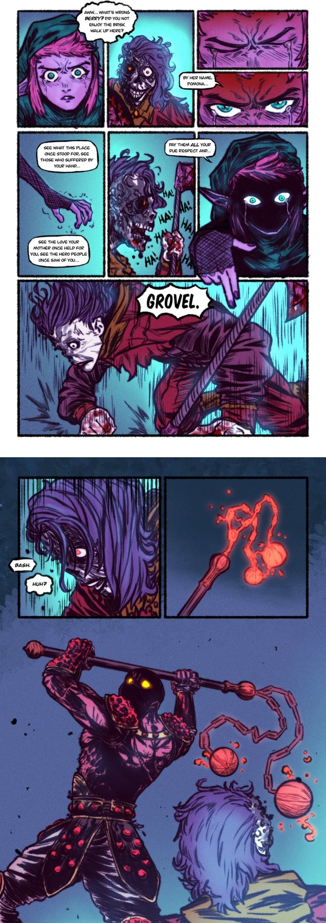 AWW... WHAT'S WRONG BERRY? DID YOU NOT ENUOY THE BRISK WALK UP HERE ...