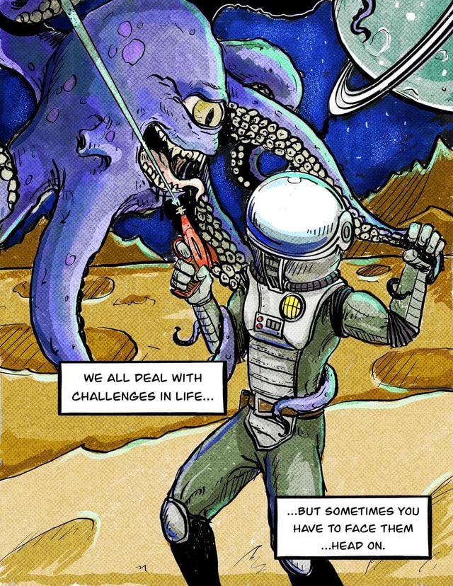 Retro comic inspired illustration about facing challenges head on. - WE ...