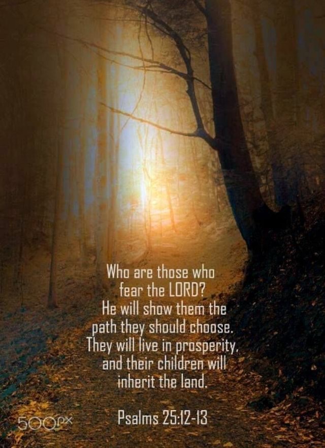 Who are those who fear the LORD? He will show them the path they should ...