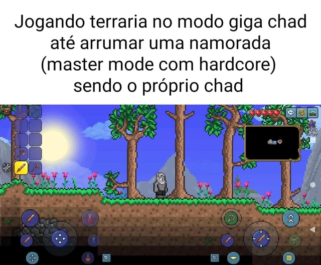 Jogando terraria no modo giga chad até arrumar uma namorada (master ...