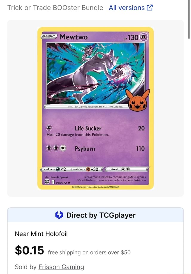 Trick or Trade BOOster Bundle All versions 1300 zasic) Mewtwo Life ...