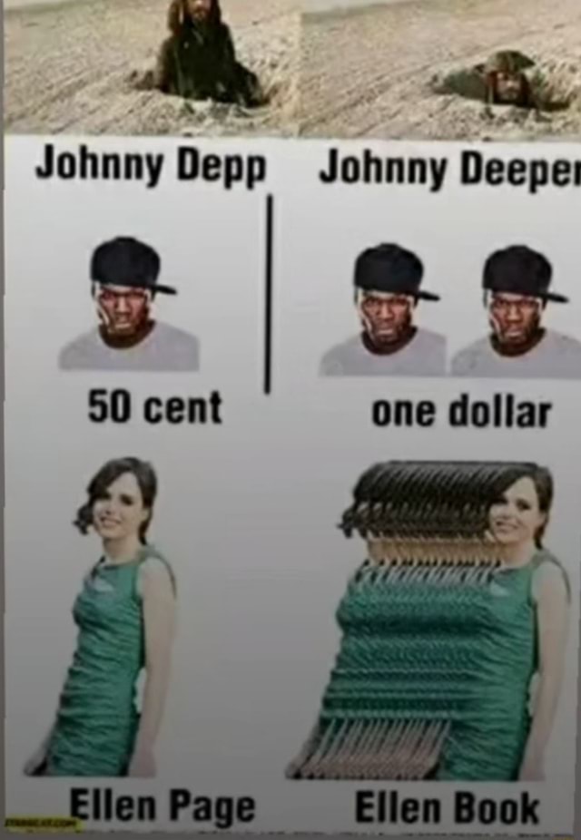 Johnny Depp Johnny Deeper 50 cent one dollar - iFunny Brazil