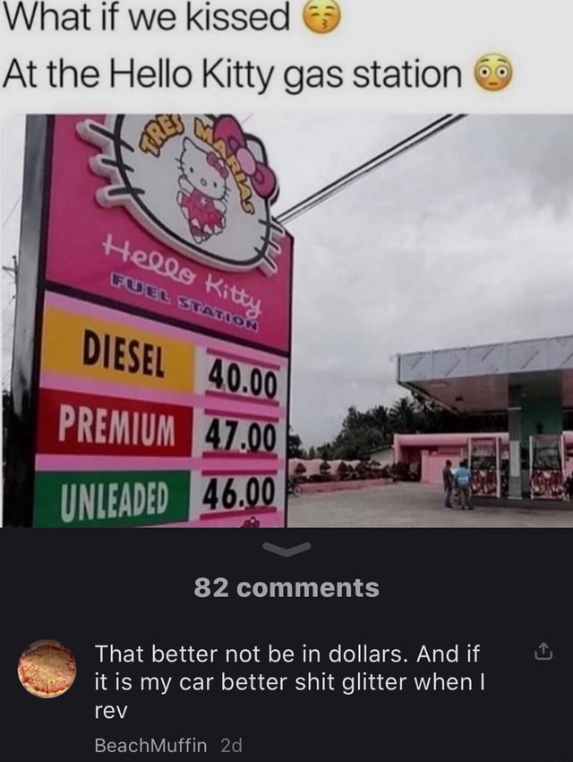 What if we kissed At the Hello Kitty gas station I 82 comments That ...