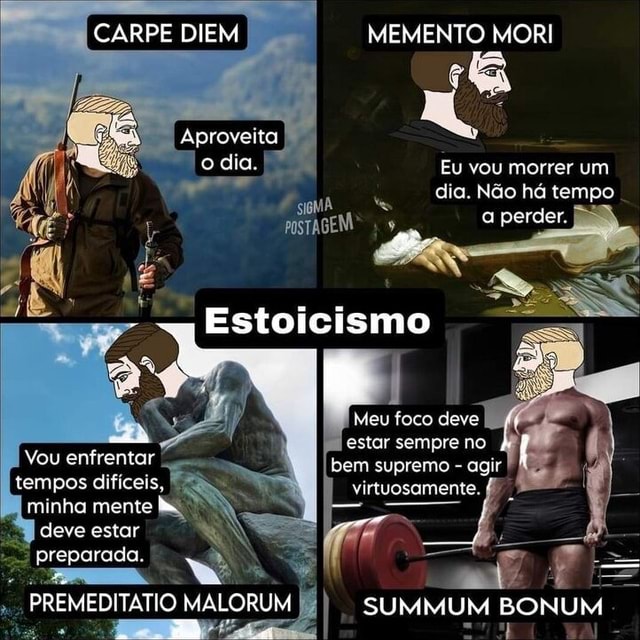 CARPE DIEM MEMENTO MORI Aproveita o dia, Eu vou morrer um dia. Não ho ...