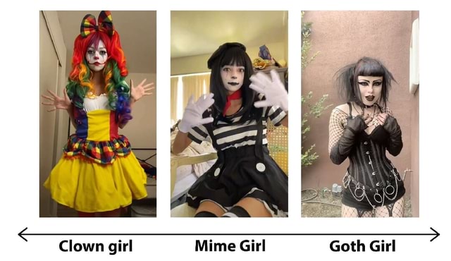 Clown girl Mime Girl Goth Girl - iFunny Brazil
