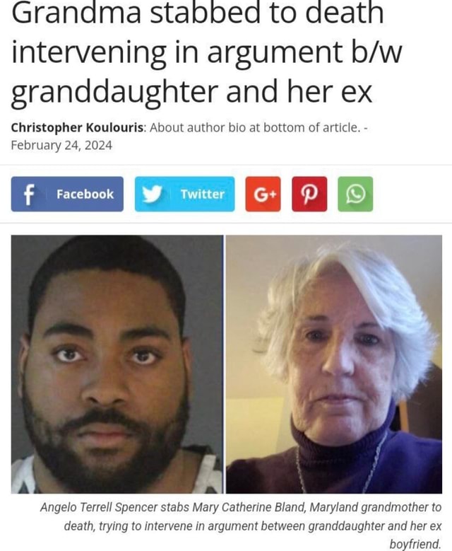 Grandma stabbed to death intervening in argument granddaughter and her ...