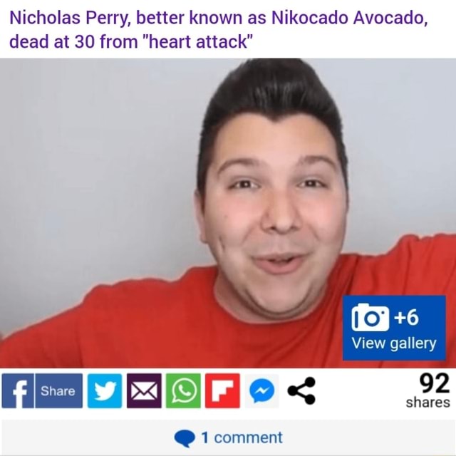 Nicholas Perry, better known as Nikocado Avocado, dead at 30 from ...