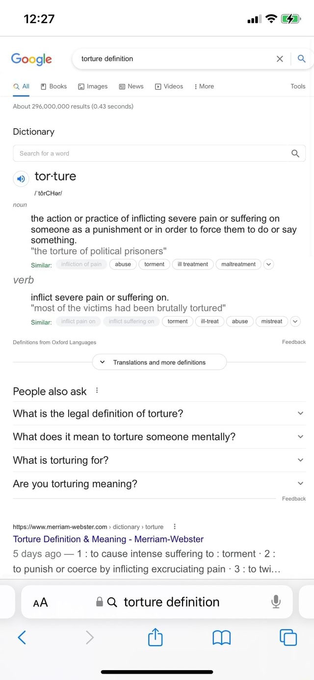 Torture definition Google Q All Books lmages News Videos About ...