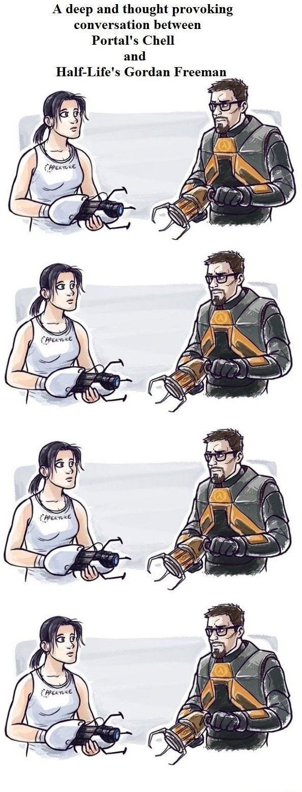 A deep and thought provoking conversation between Portal's Chell and ...