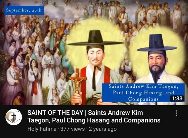 Saints Andrew Kim Taegon, Paul Chang Hasang, and pani SAINT OF THE DAY ...