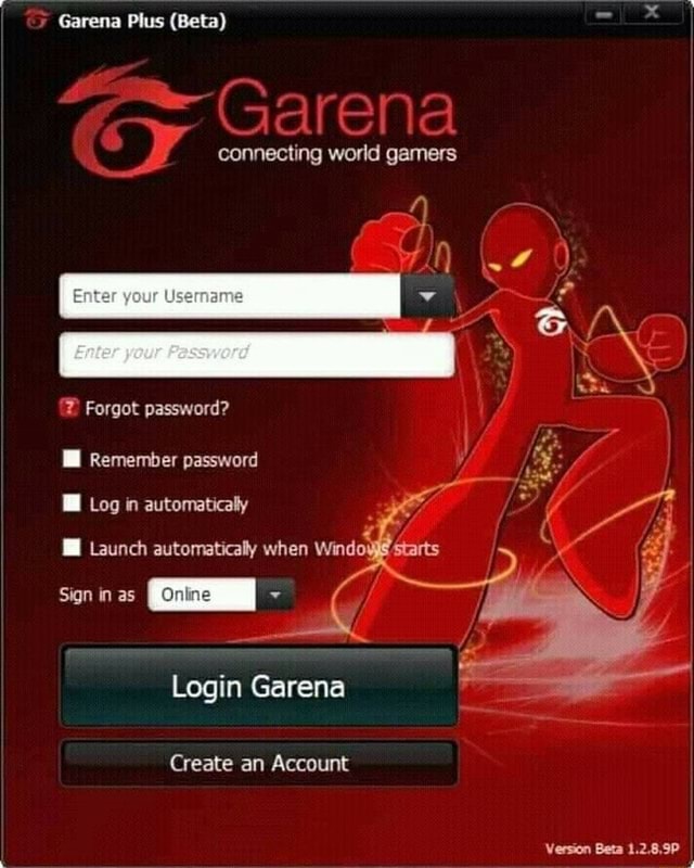 Garena Plus (Beta) Garer connecting world gamers Forgot password ...