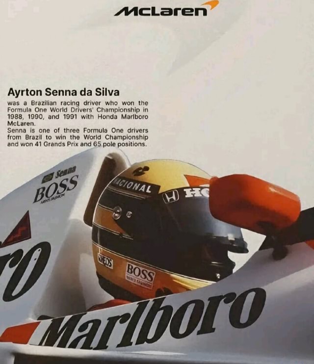 Ayrton Senna da Silva wes Brazilian racing driver who won the Formula ...