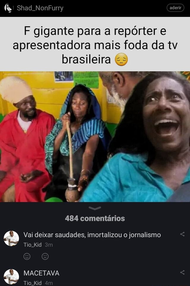 Had NonFurry aderir F gigante para a repórter e apresentadora mais foda ...