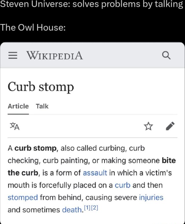 Steven Universe: solves prob oy talking The Owl House: = WIKIPEDIA Curb ... Steven Universe: solves prob oy talking The Owl House: = WIKIPEDIA Curb ...