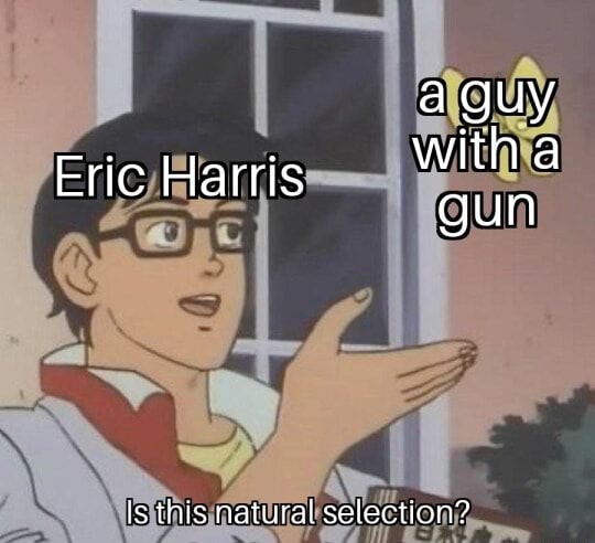 A guy witha Eric Harris gun Is this natural selection? - iFunny Brazil