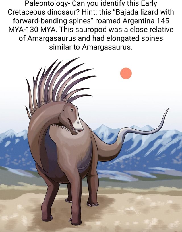 Paleontology- Can you identify this Early Cretaceous dinosaur? Hint ...