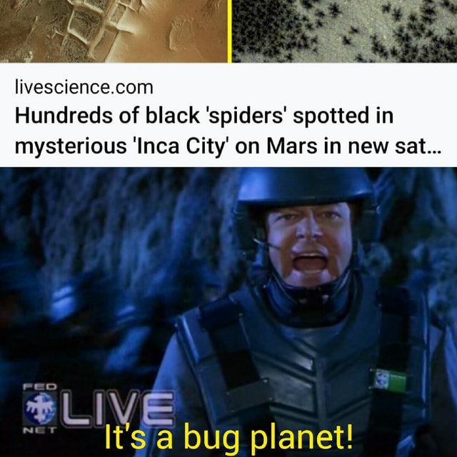 Hundreds of black 'spiders' spotted in mysterious 'Inca City' on Mars ...