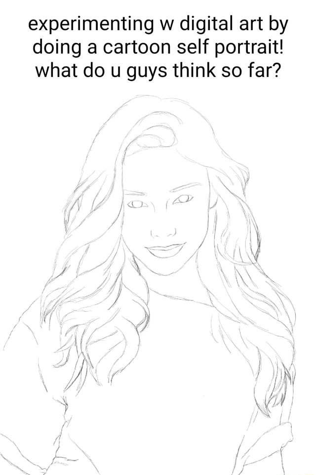 Experimenting w digital art by doing a cartoon self portrait! what do u ...