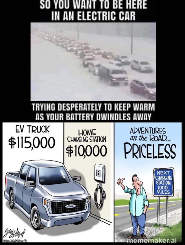 YOU IN AN ELECTRIC CAR TRYING DESPERATELY TO KEEP WARM AS YOUR BATTERY ...