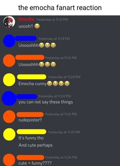 The emocha fan react Emocha uoooh!! fm cha cunny@ you can not say these ...