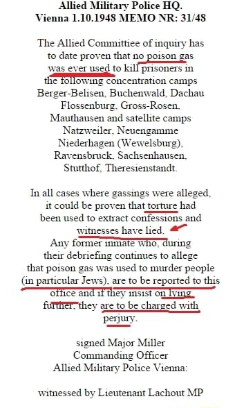 Allied Military Police HQ. Vienna 1.10.1948 MEMO NR: The Allied ...